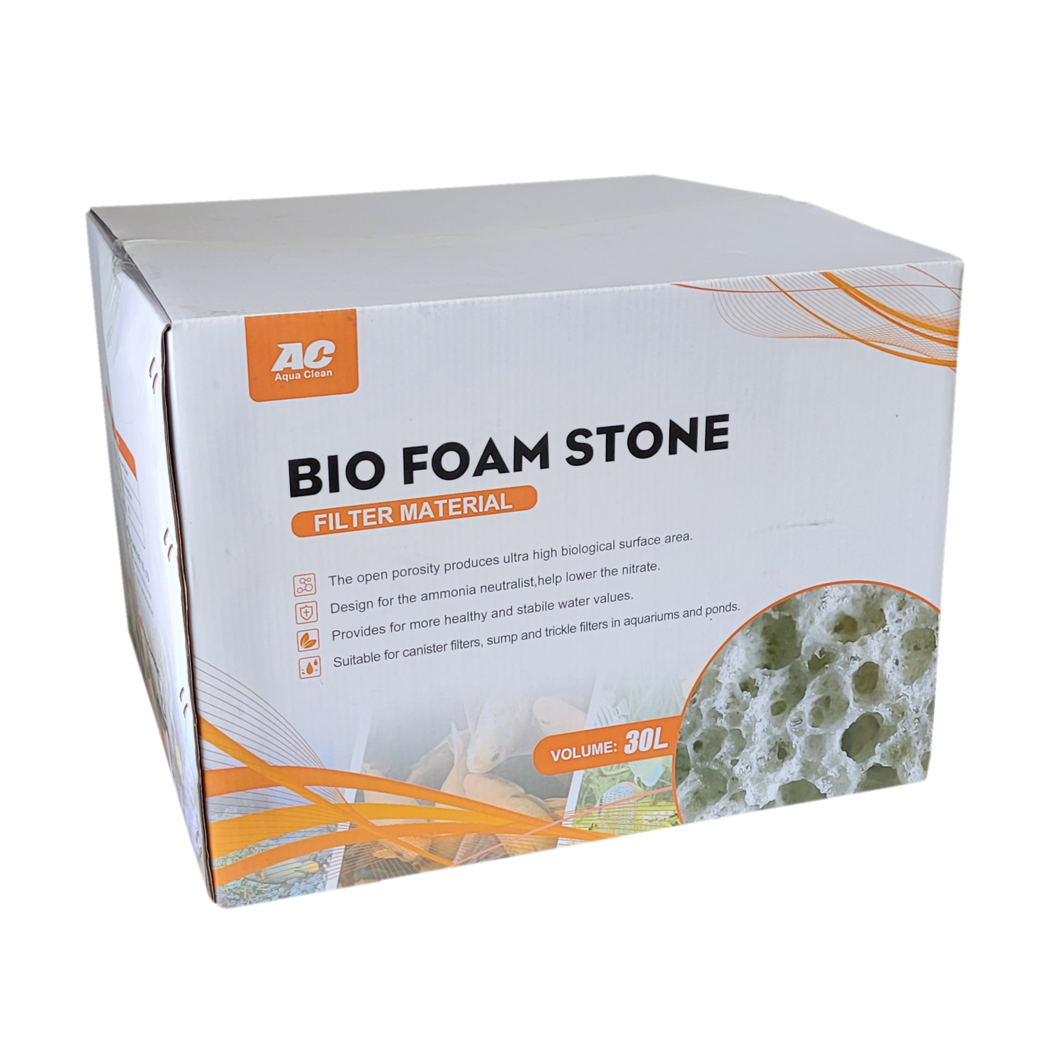 BIO FOAM STONE FILTER MEDIA – 30L – Aquatic Pets SA